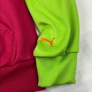 Puma | Tops | Neon Multi Color Puma Hoodie M | Poshmark